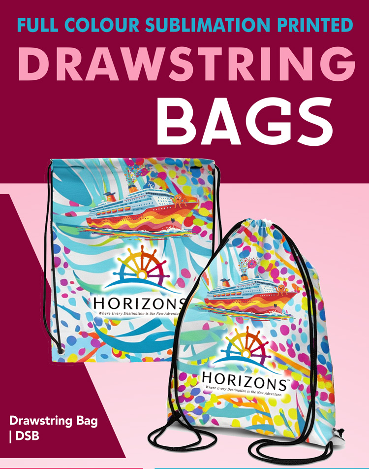Full Colour Drawstring Bags